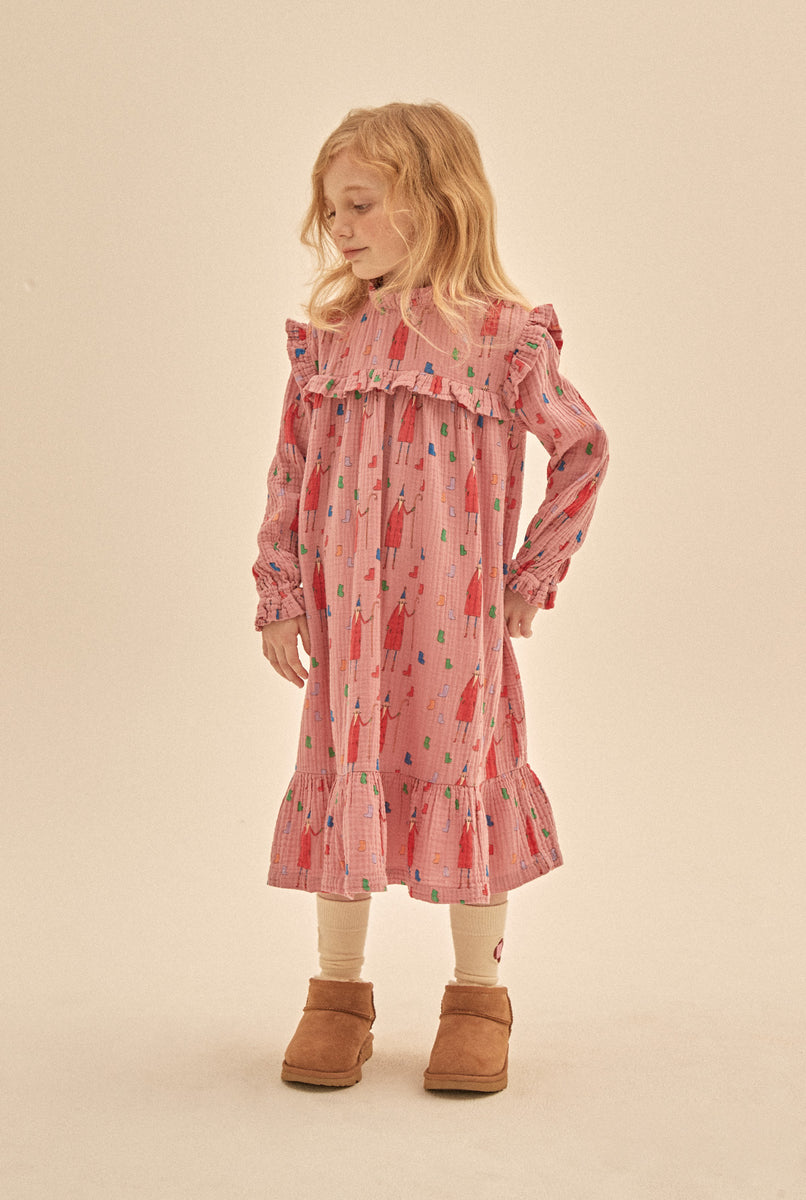Jelly Mallow Santa Frill Dress | Pink – GREEN HEARTS PINK
