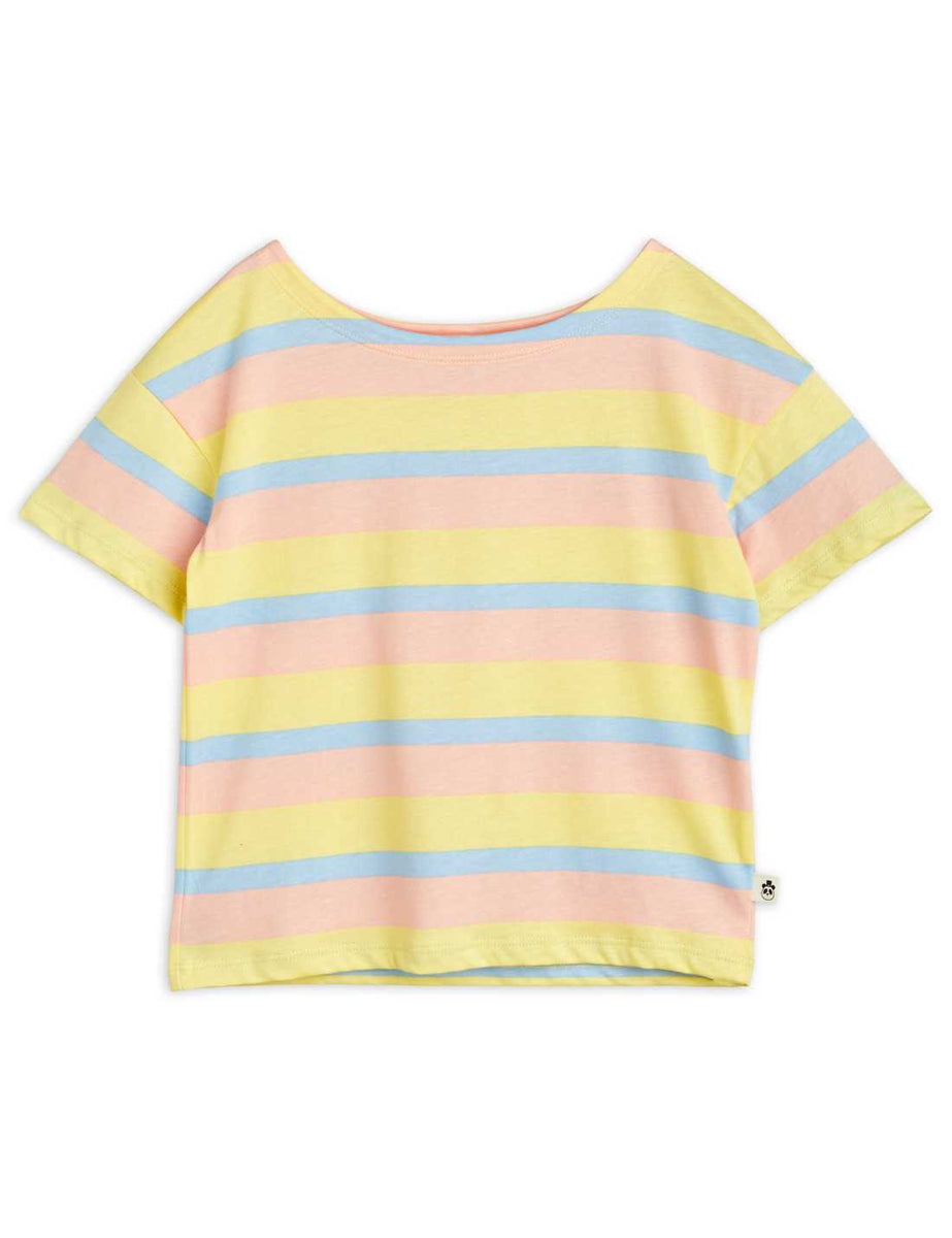 Mini Rodini Pastel SS Tee | Multi – GREEN HEARTS PINK
